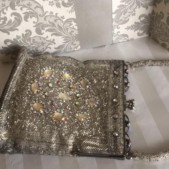 Estate | Bags | Vintage Silver Beaded Rhinestone Handbag | Poshmark